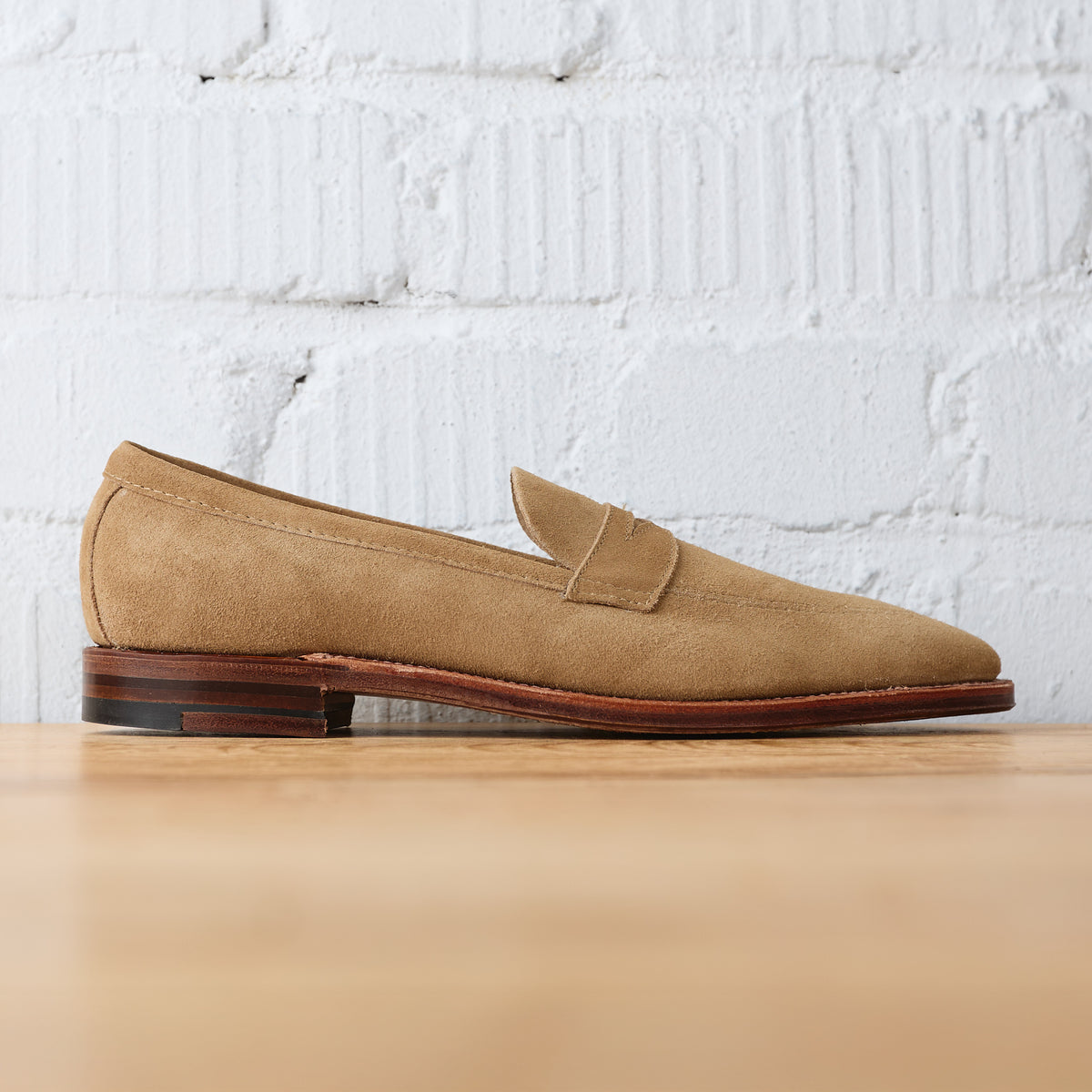 alden | 3452uf unlined penny loafer in sand suede – stuf|f-official