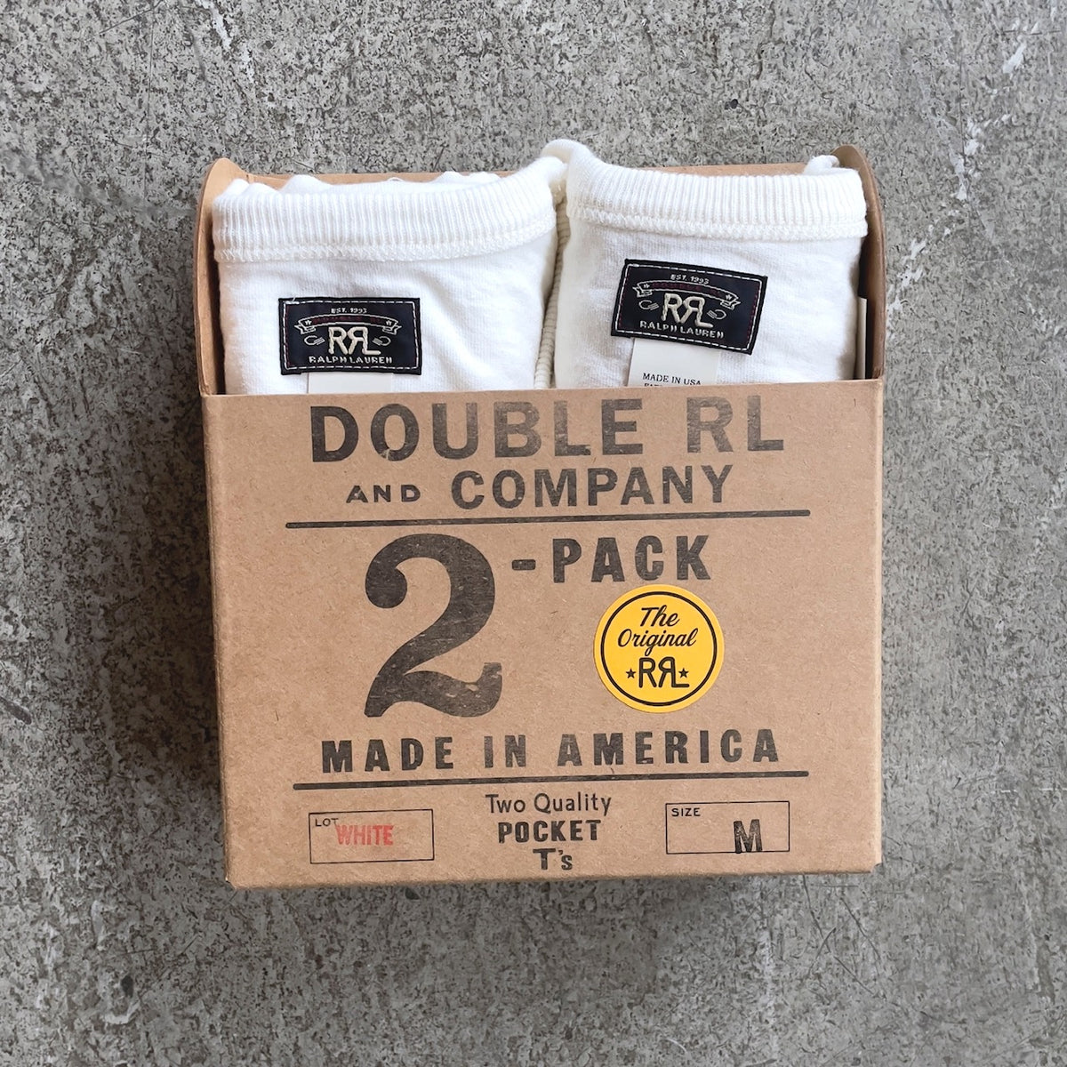 garment-dyed pocket t-shirt two-pack - white | rrl | made in usa – stuf|f-official