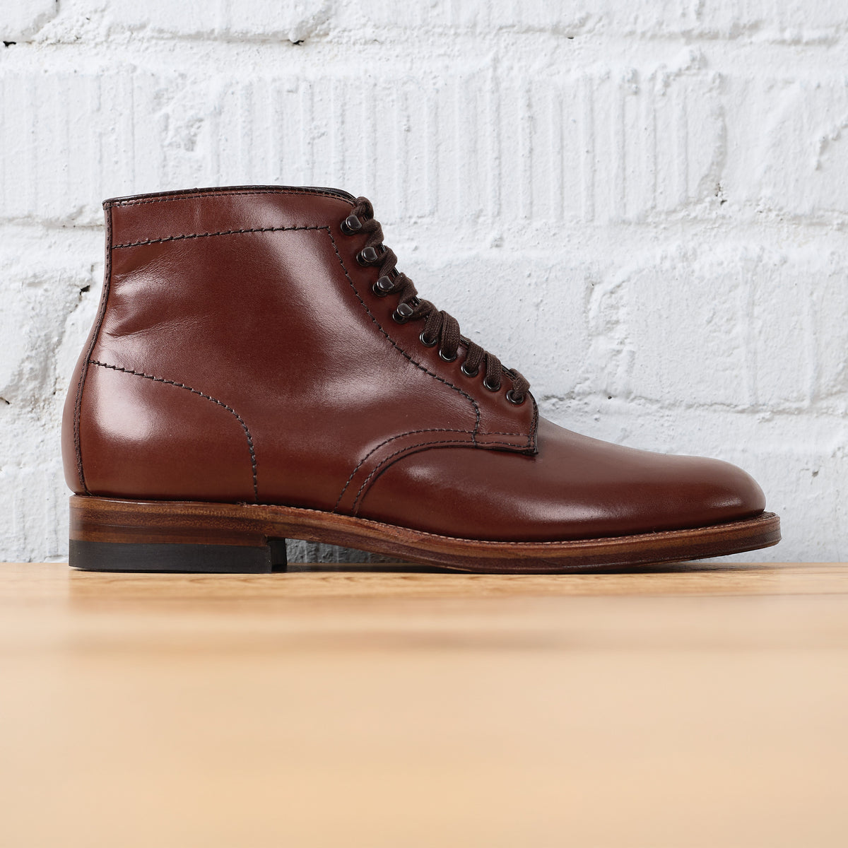 alden x stuf|f | 45770H plain toe boot military last (brown calfskin ...
