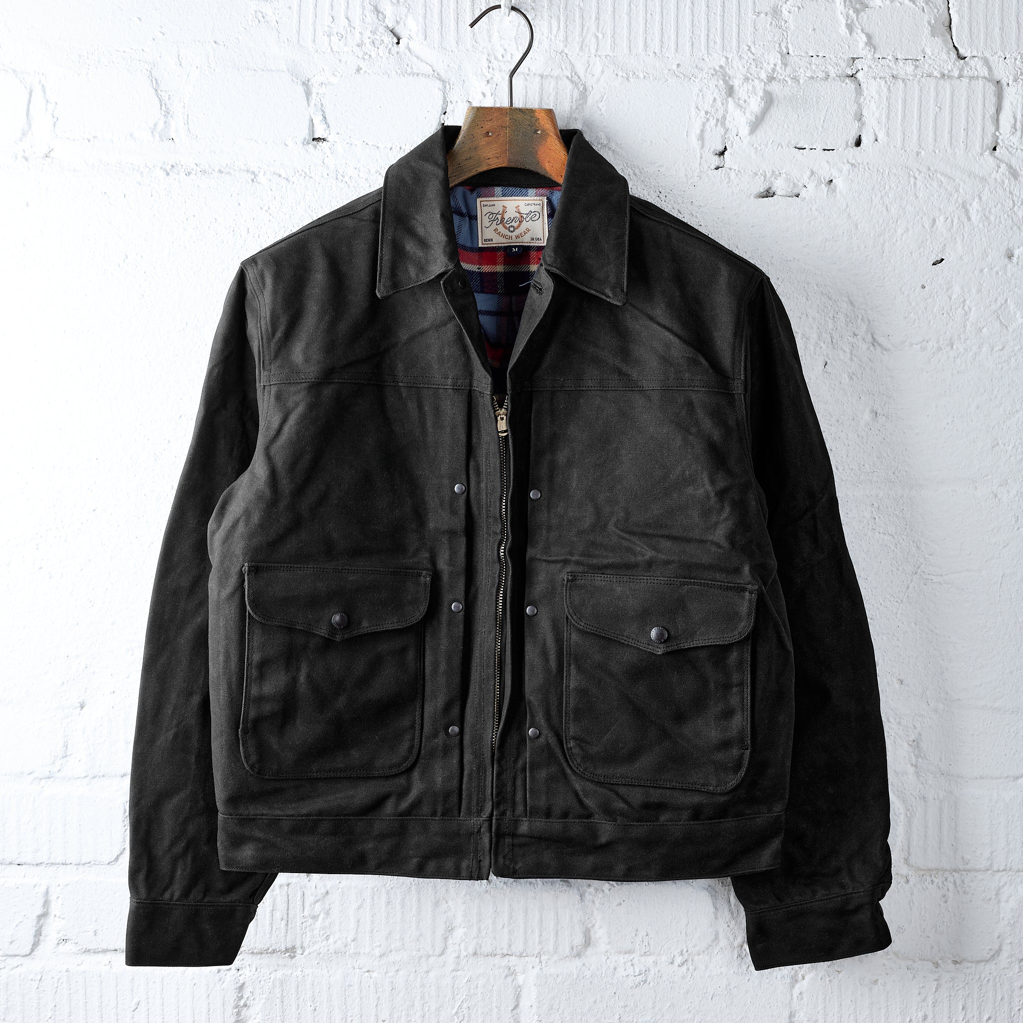 freenote cloth | faro jacket heavy waxed canvas - black – stuf|f-official