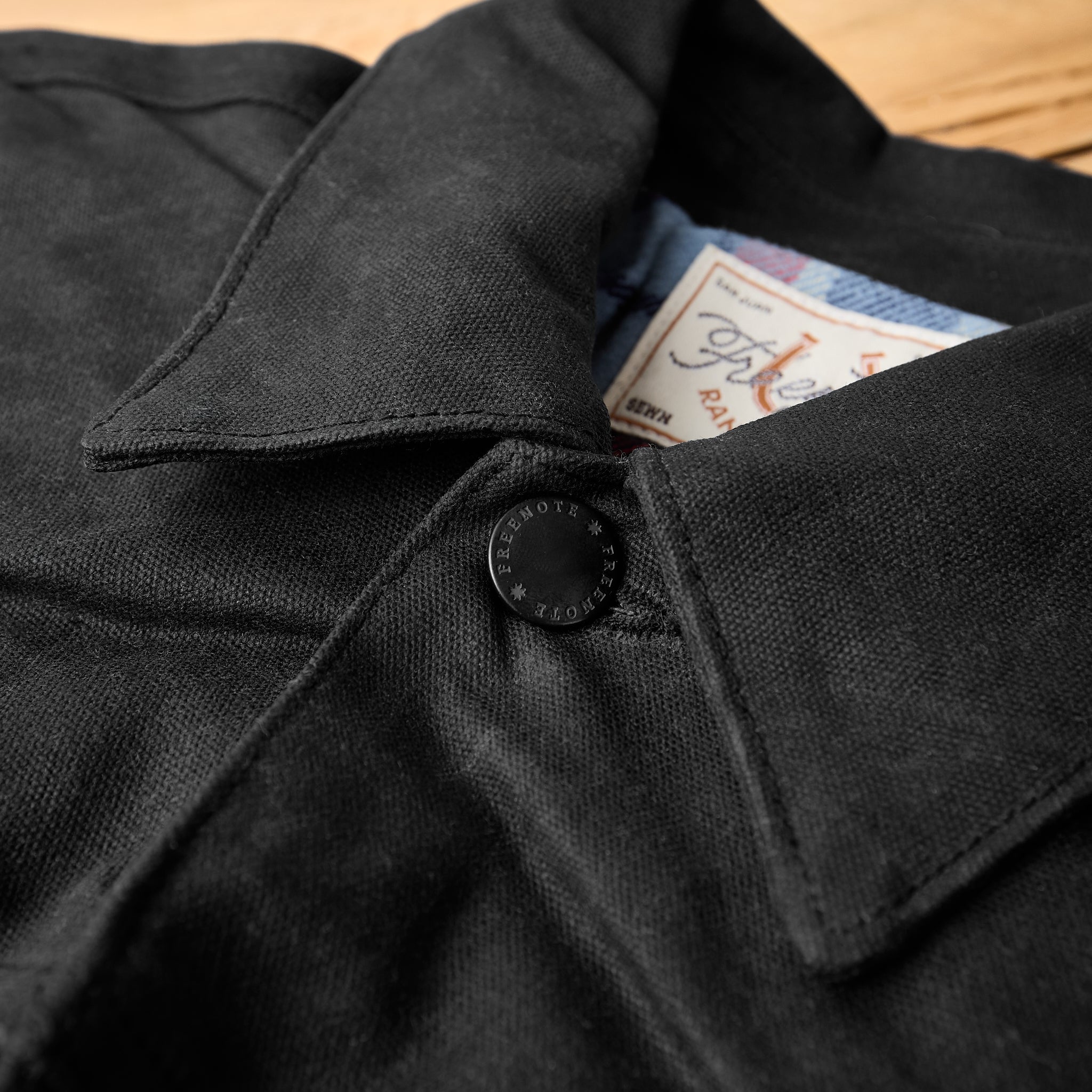 freenote cloth | faro jacket heavy waxed canvas - black – stuf|f-official