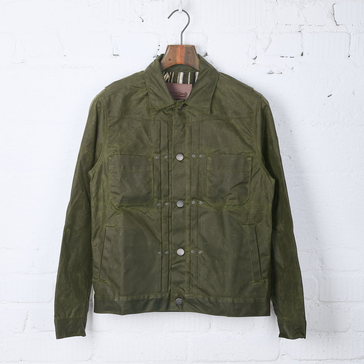 freenote cloth | riders jacket waxed canvas - olive – stuf|f-official