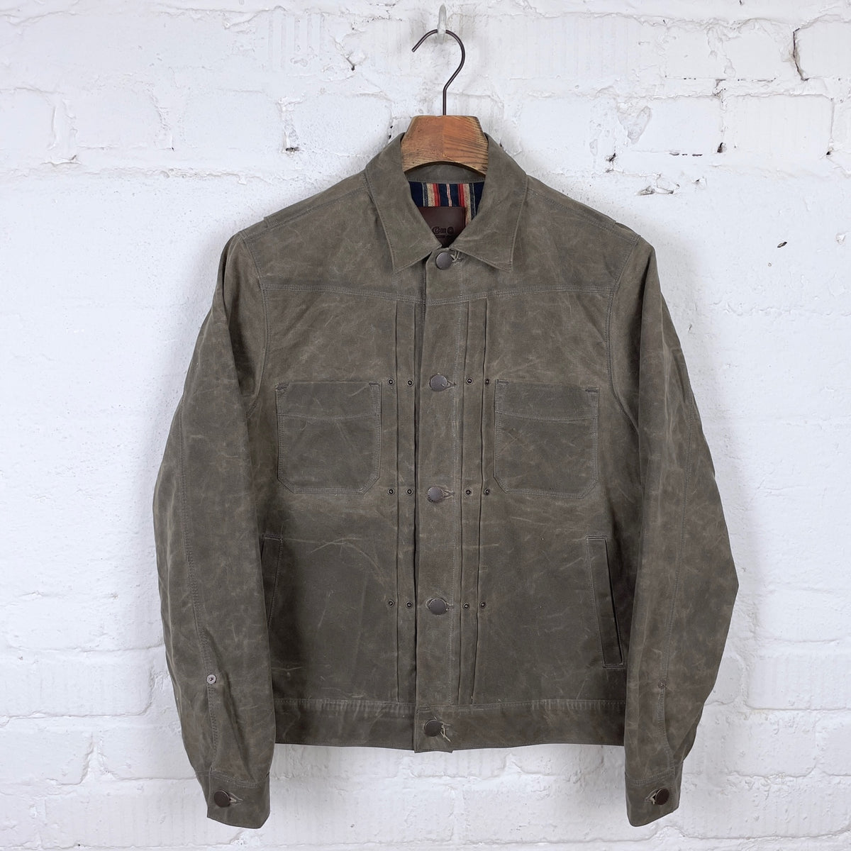 freenote cloth | riders jacket waxed canvas oak – stuf|f-official