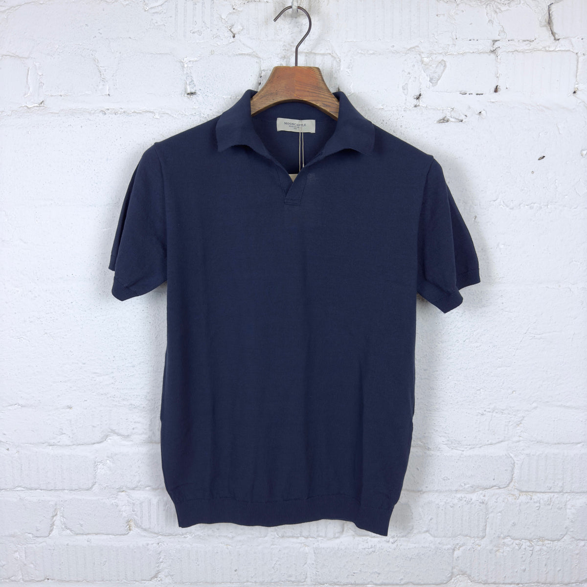 mooncastle | ice cotton skipper polo shirt navy – stuf|f-official