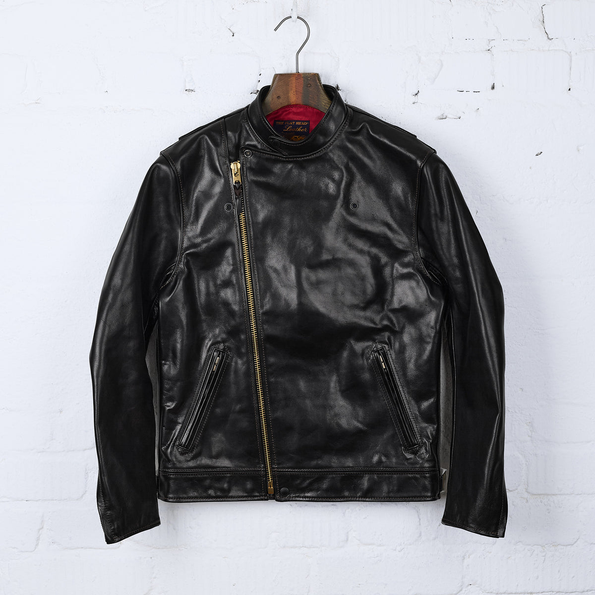 the flat head | fn-lj-hw005 horsehide stand collar double rider's jack ...
