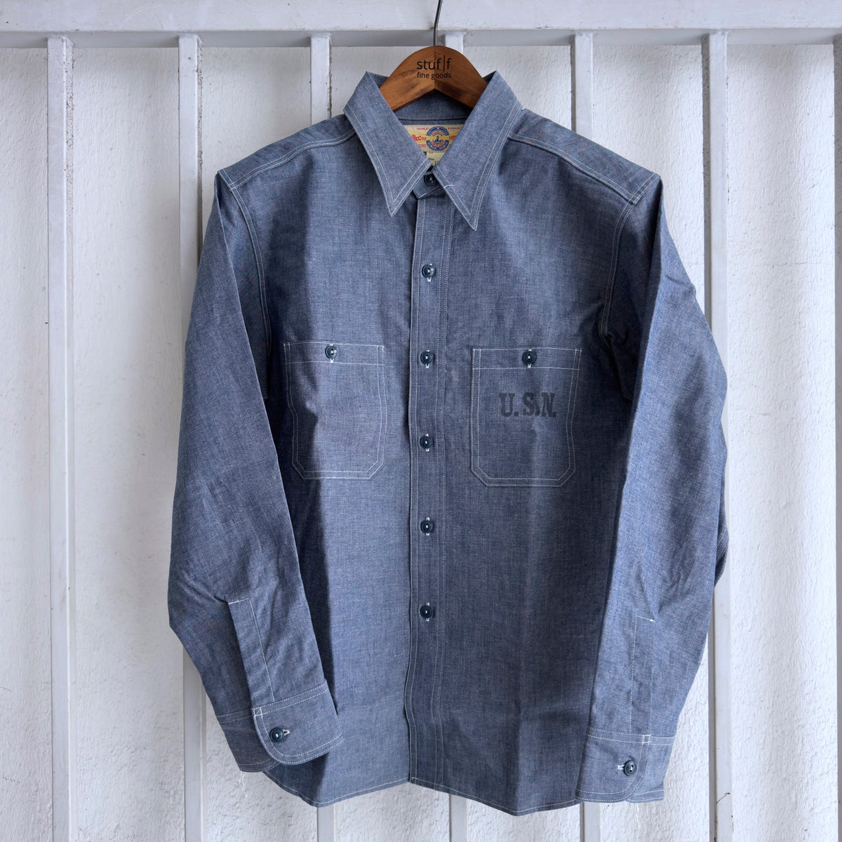 the real mccoy's | u.s. navy chambray shirt l/s (modify) / usn – stuf|f ...