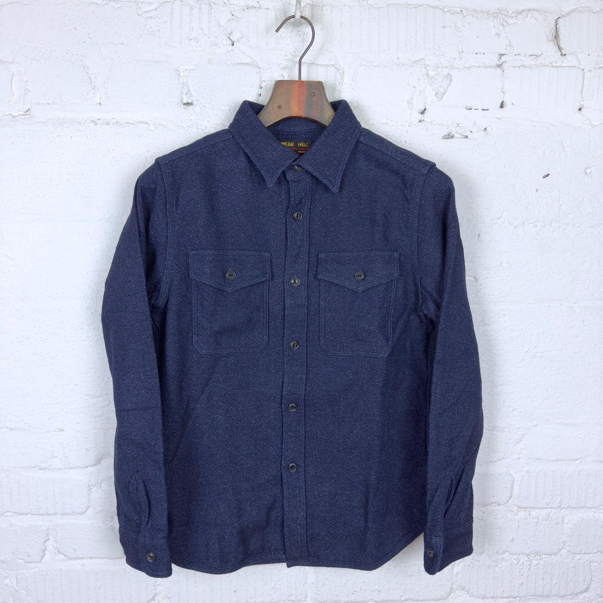 ues | indigo extra heavy flannel shirt amundsen – stuf|f-official