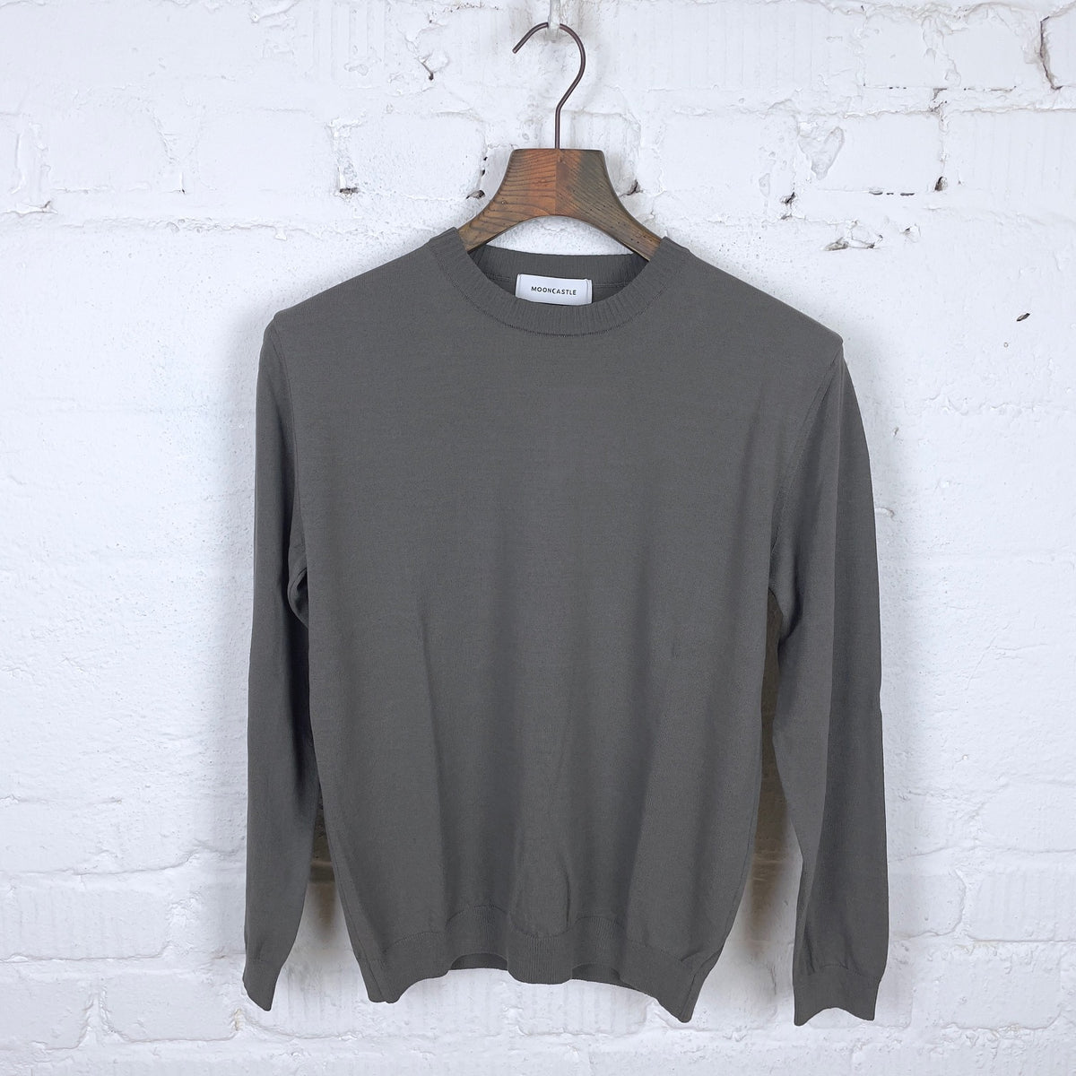 mooncastle | ice cotton crewneck sweater charcoal-gray – stuf|f-official