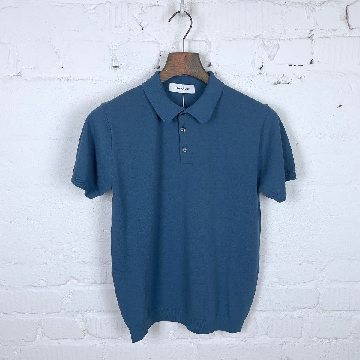 mooncastle | mc20 ice cotton polo shirt smoky-blue – stuf|f-official
