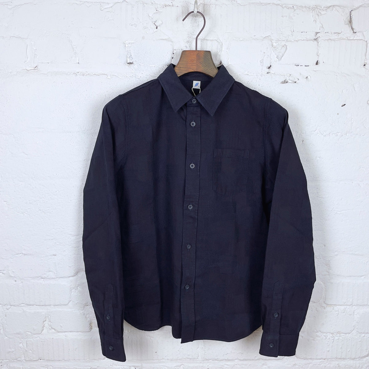 jacquard patchwork shirt double indigo | pure blue japan | made in ...