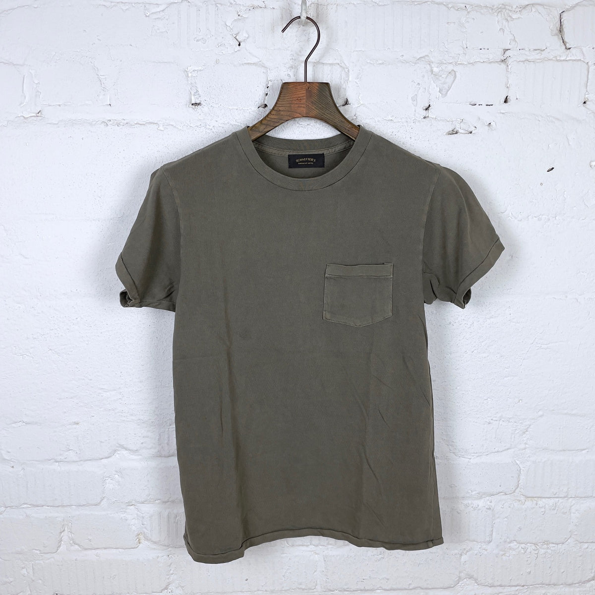 ringspun pocket tee - od moss green | schaeffer's garment hotel | made ...