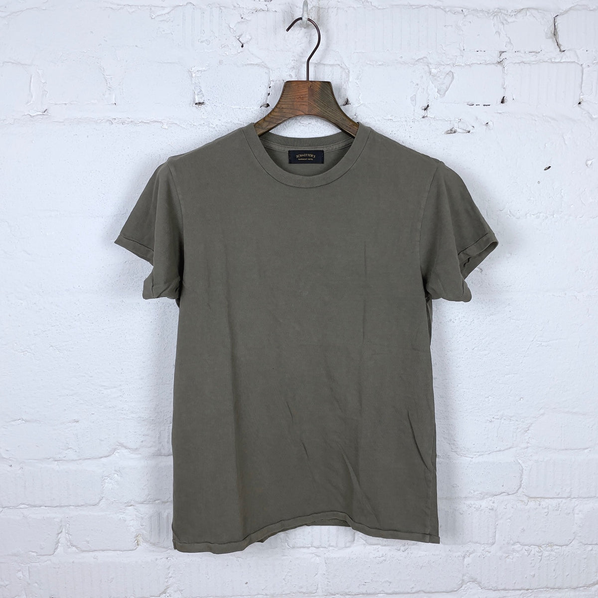 schaeffer's garment hotel | ringspun tee - od moss green – stuf|f-official