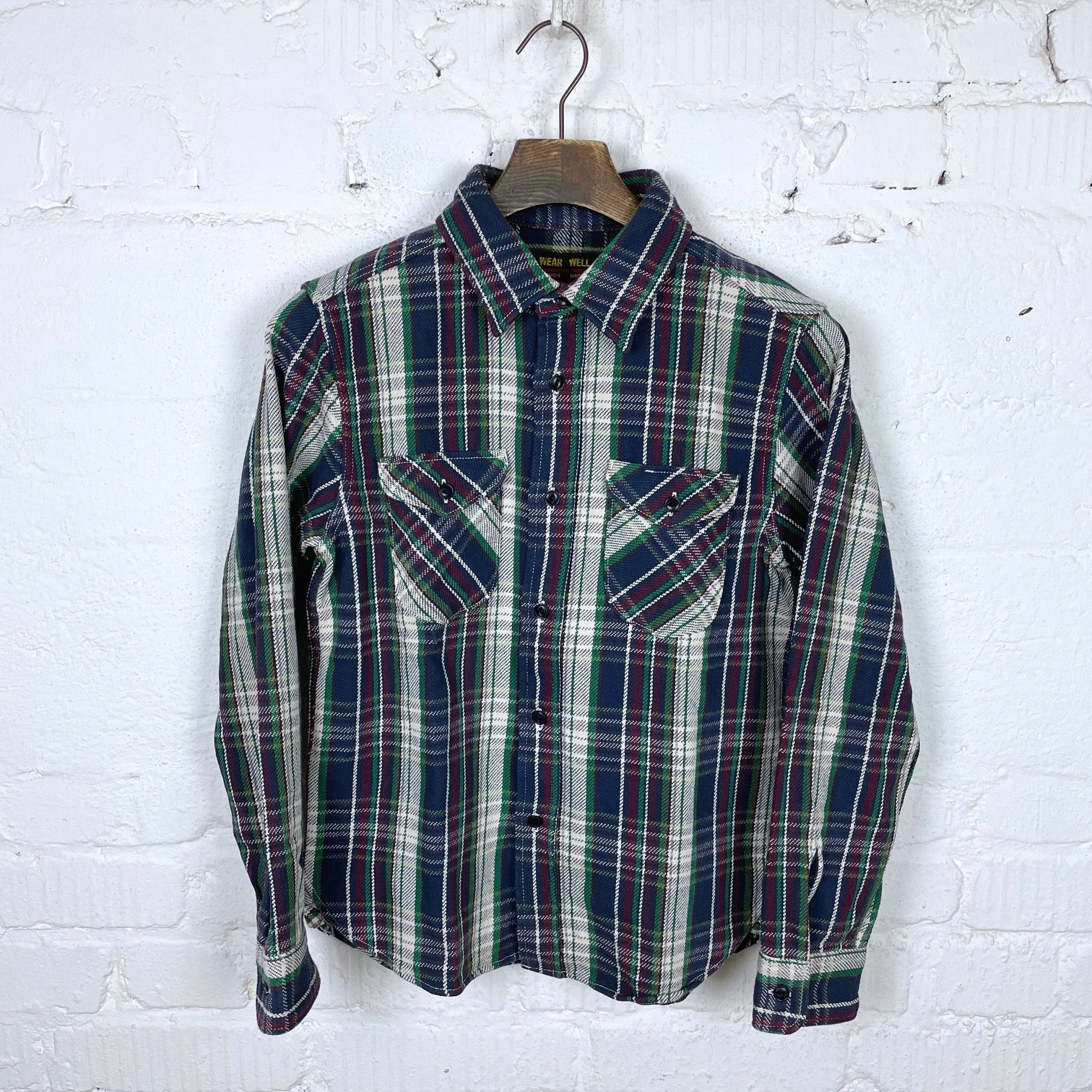 ues | heavy flannel shirt navy – stuf|f-official